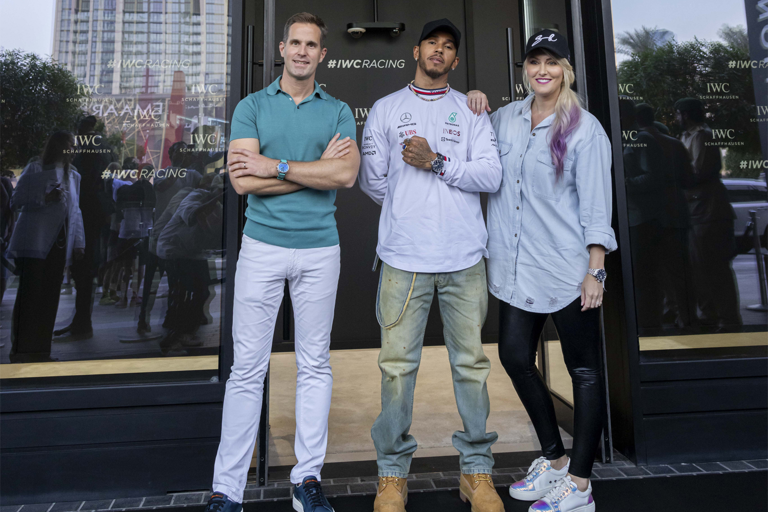 Lewis Hamilton besucht IWC in Dubai