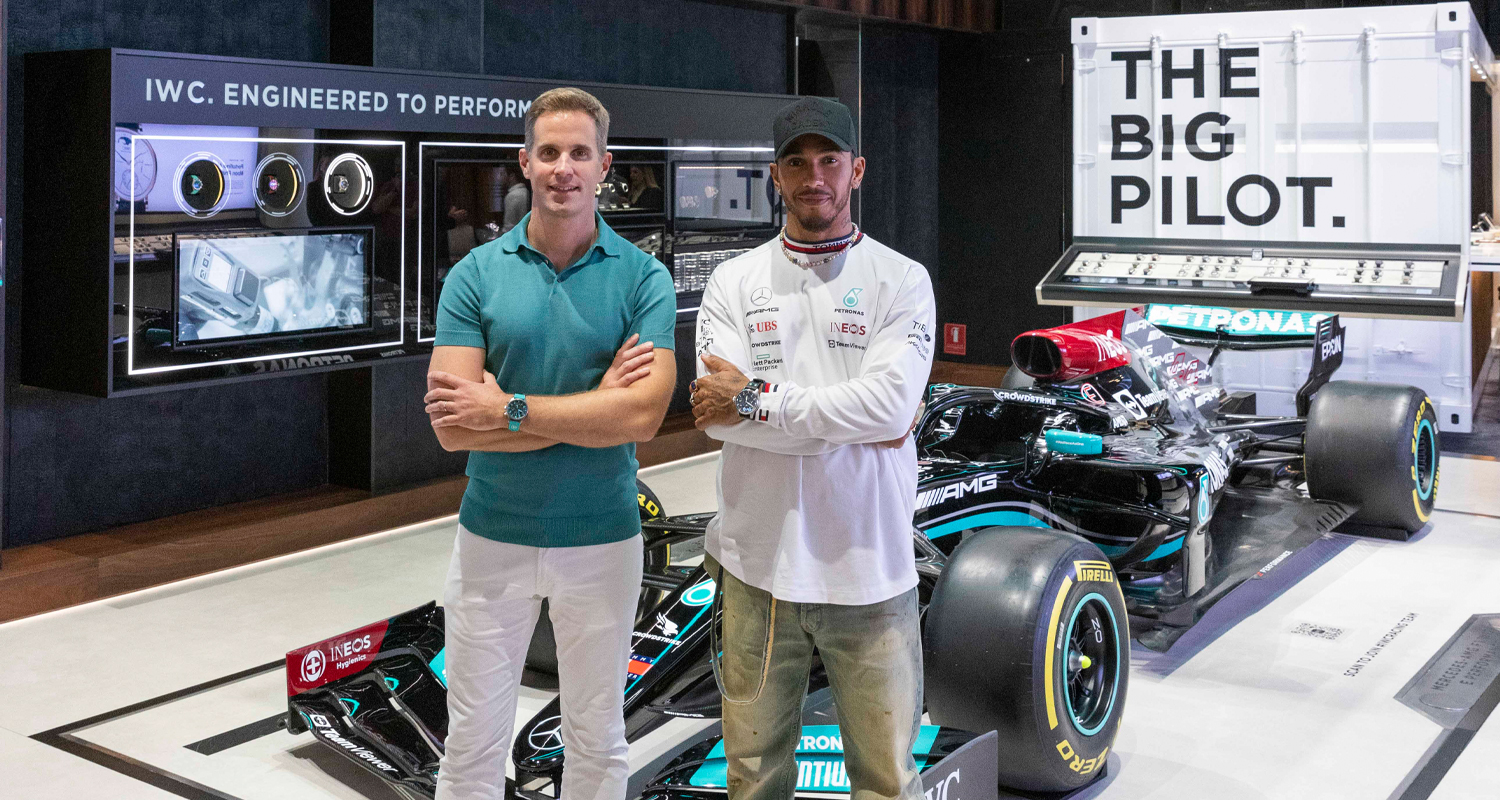 Lewis Hamilton besucht IWC in Dubai