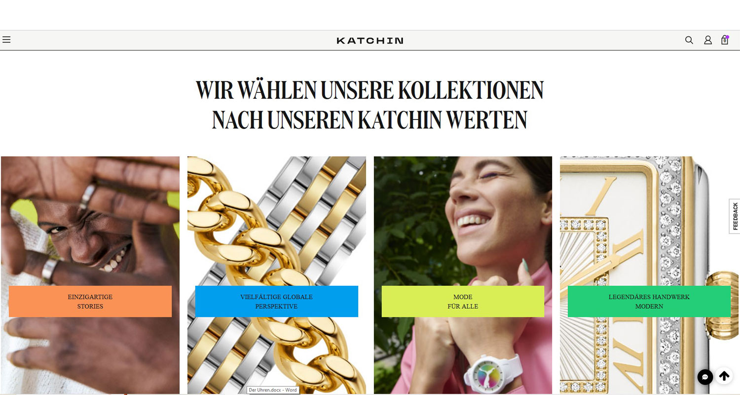 Der Uhren- und Schmuckmarktplatz Katchin kommt nach Deutschland und ...